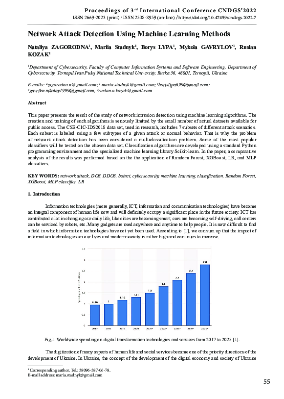 Pdf Network Attack Detection Using Machine Learning Methods
