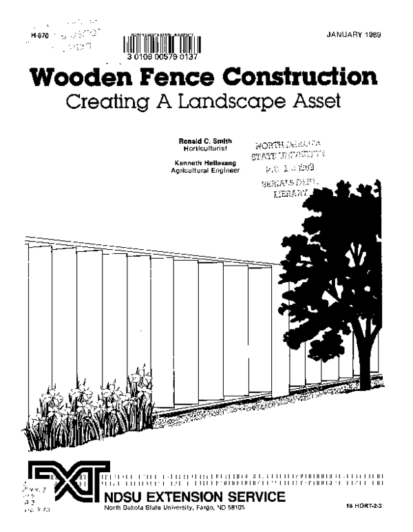 (PDF) Wooden fence construction : creating a landscape asset