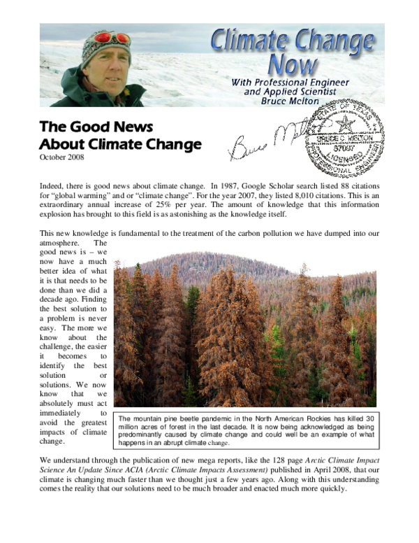 (PDF) The Good News about Climate Change