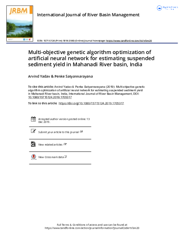 (PDF) Multiobjective Genetic Algorithm Optimization for Calculating the ...