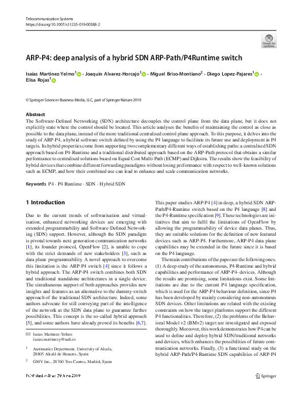 (PDF) ARP-P4: deep analysis of a hybrid SDN ARP-Path/P4Runtime switch