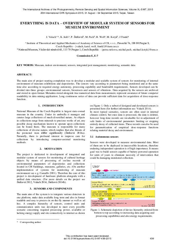 (PDF) Everything is Data – Overview of Modular System of Sensors for ...