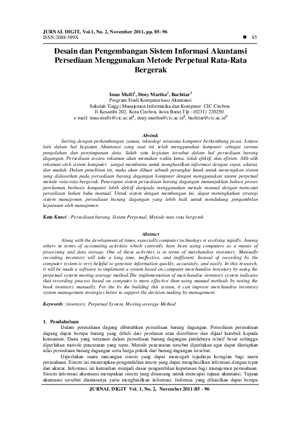 (PDF) Desain dan Pengembangan Sistem Informasi Akuntansi Persediaan ...