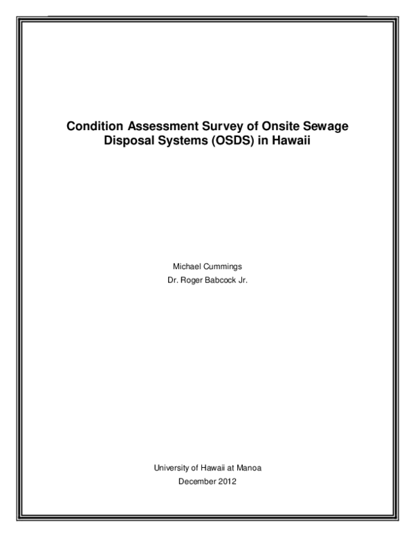 (PDF) Condition assessment survey of onsite sewage disposal systems ...