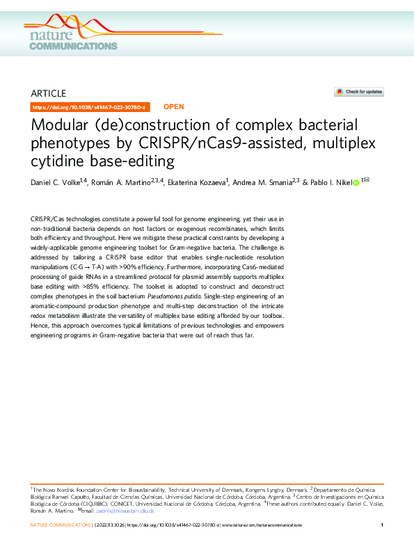 (PDF) Modular (de)construction of complex bacterial phenotypes by ...