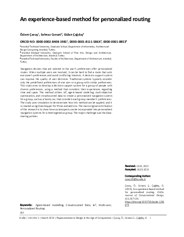 (PDF) An experience-based method for personalized routing