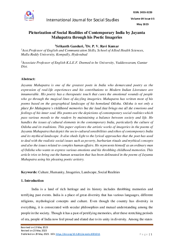 (PDF) Picturization of Social Realities of Contemporary India by ...