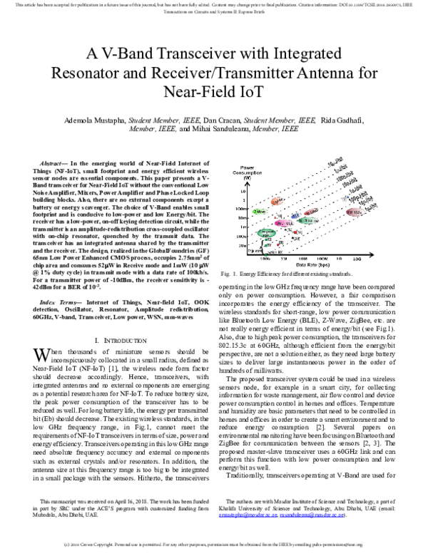 (PDF) A V-Band Transceiver With Integrated Resonator and Receiver ...