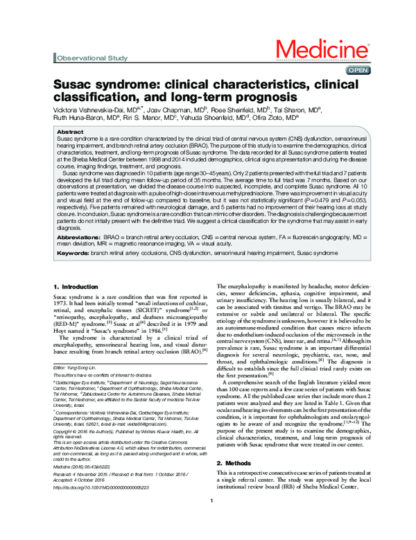 (PDF) Susac syndrome
