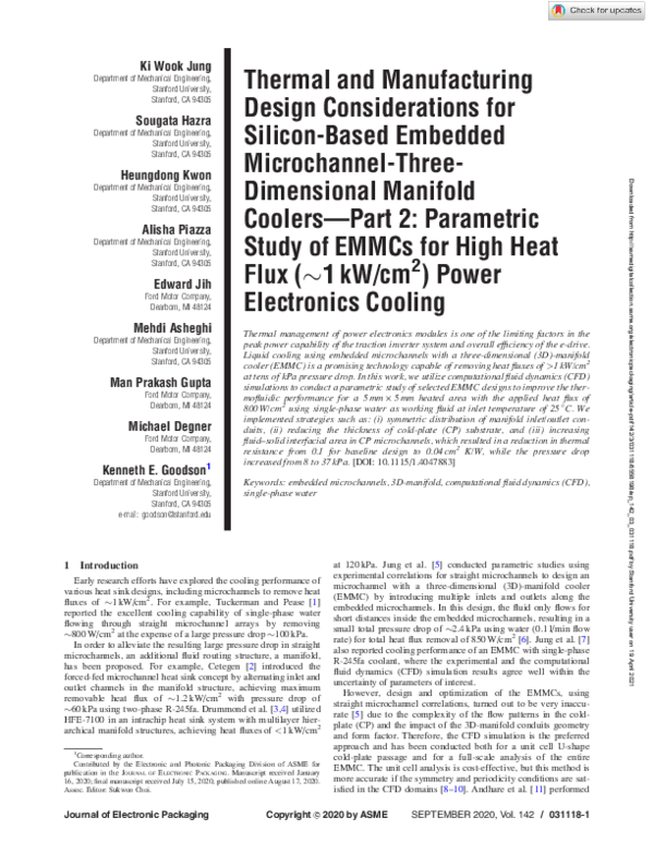 (PDF) Thermal and Manufacturing Design Considerations for Silicon-Based Embedded Microchannel ...