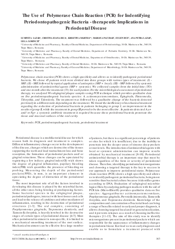 (PDF) The Use of Polymerase Chain Reaction (PCR) for Indentifying ...