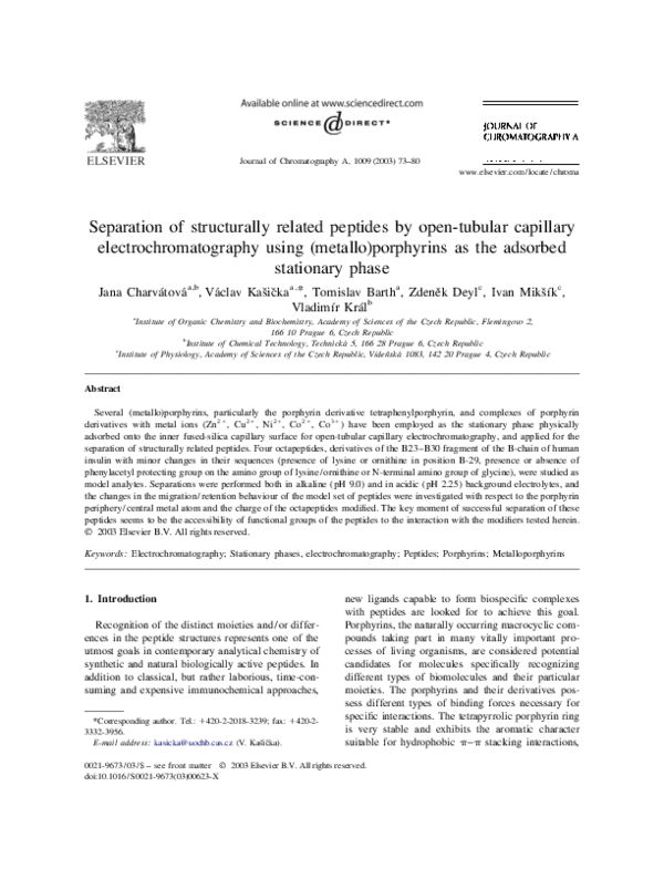 (PDF) Separation of structurally related peptides by open-tubular ...