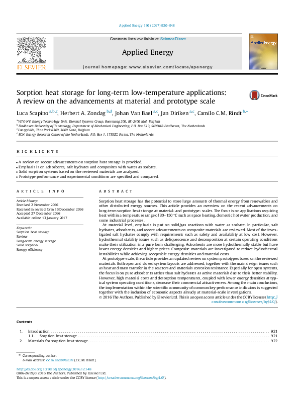 (PDF) Sorption heat storage for long-term low-temperature applications ...