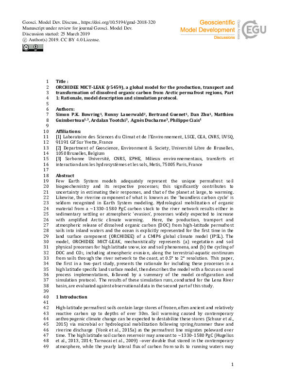 (PDF) ORCHIDEE MICT-LEAK (r5459), a global model for the production ...