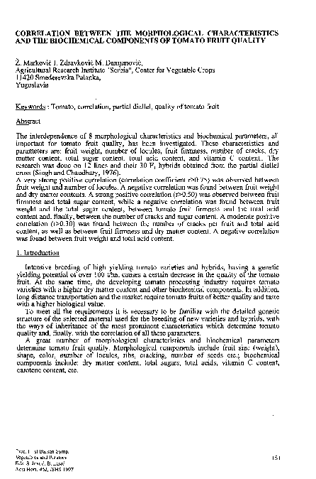 (PDF) Correlation between morphological characterization of jenny ...