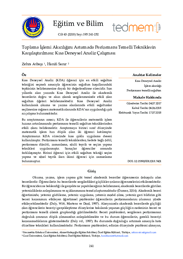 (PDF) Comparison of Performance-Based Techniques to Increase Addition ...