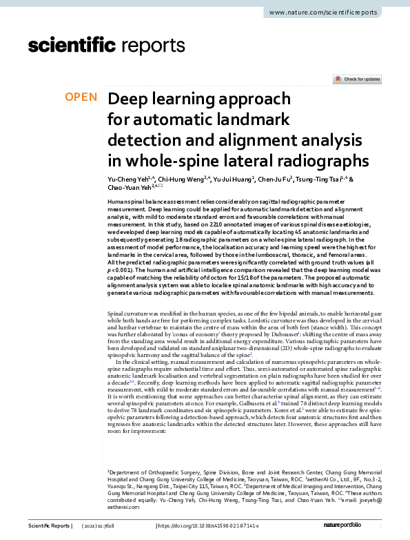 (PDF) Deep learning approach for automatic landmark detection and alignment analysis in whole ...
