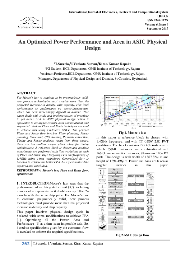 (PDF) An Optimized Power Performance and Area in ASIC Physical Design