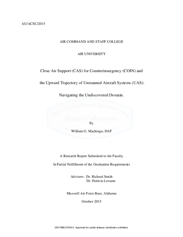 (PDF) Close Air Support (Cas) for Counterinsurgency (Coin) and the ...