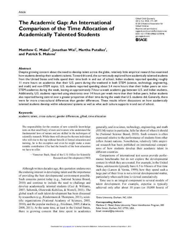 (PDF) The Academic Gap
