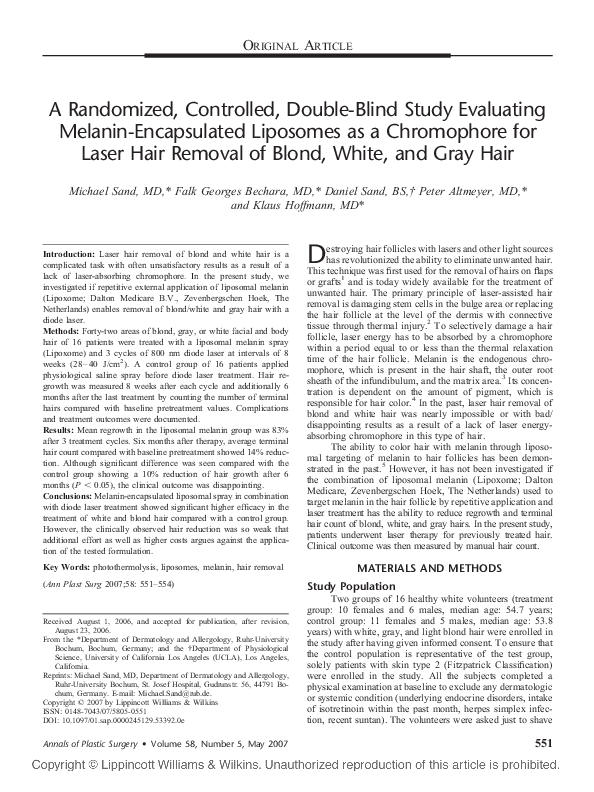 (PDF) A randomized, controlled, double-blind study evaluating ...