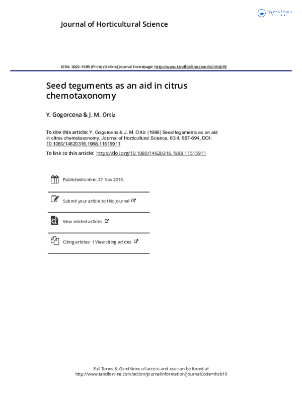 (PDF) Seed teguments as an aid in citrus chemotaxonomy