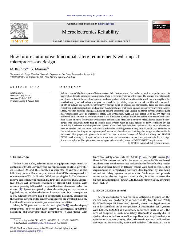 (PDF) How future automotive functional safety requirements will impact ...