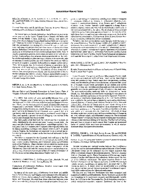(PDF) Miocene Calvert and Choptank Formations in Inner Coastal Plain of ...