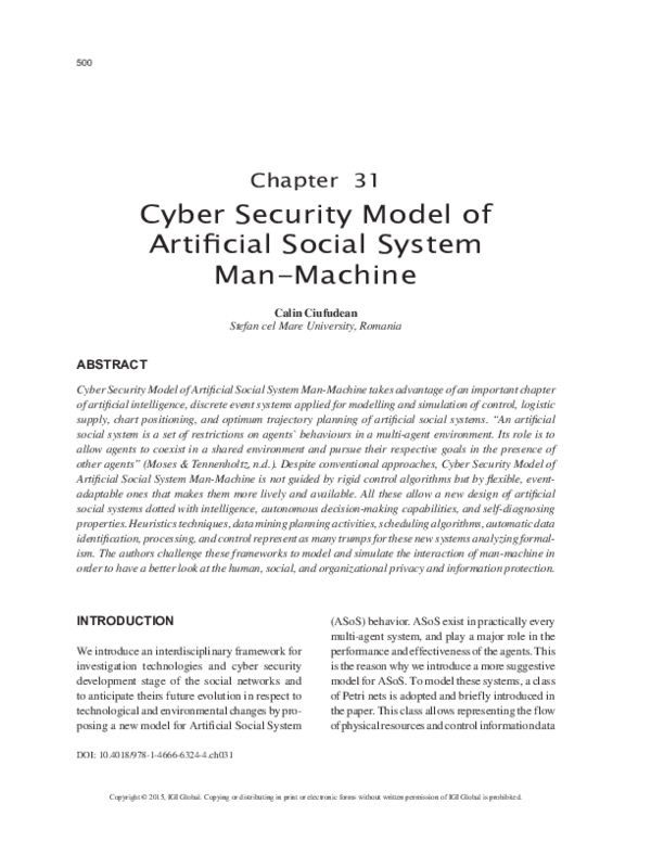 (PDF) Cyber Security Model of Artificial Social System Man-Machine