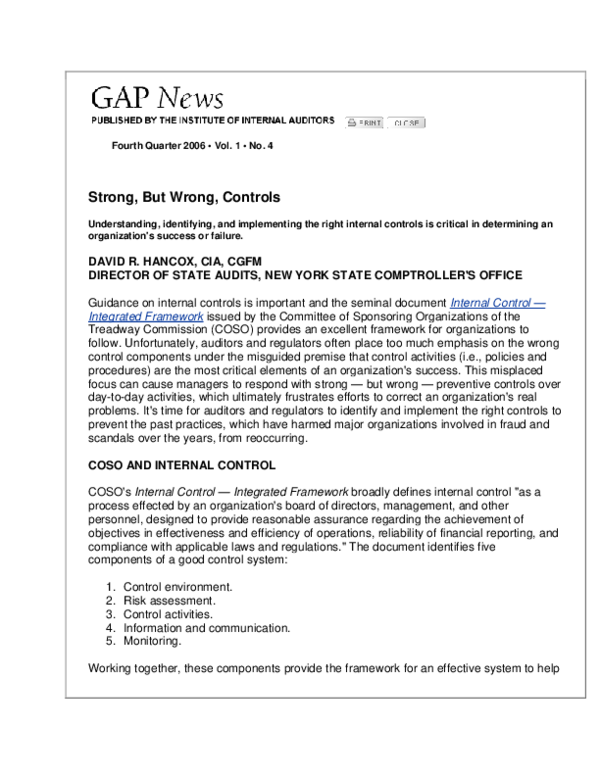 (PDF) Strong Controls, but the Wrong Controls