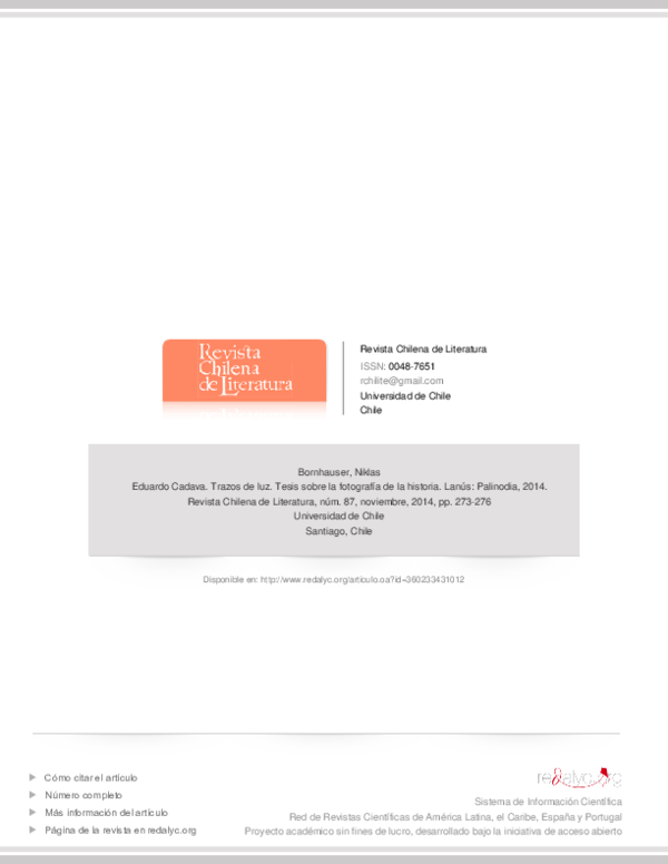(PDF) Eduardo Cadava. Trazos de luz. Tesis sobre la fotografía de la ...