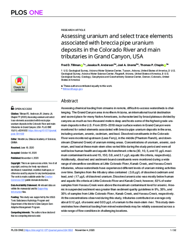 (PDF) Assessing uranium and select trace elements associated with ...
