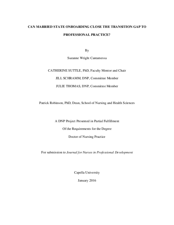 (PDF) Can Married State Onboarding Close the Transition Gap to ...