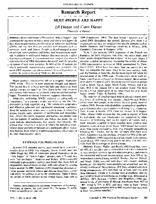 (PDF) Most People Are Happy
