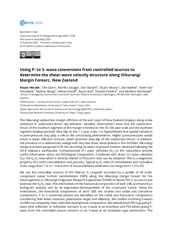 Pdf Using P To S Wave Conversions From Controlled Sources To