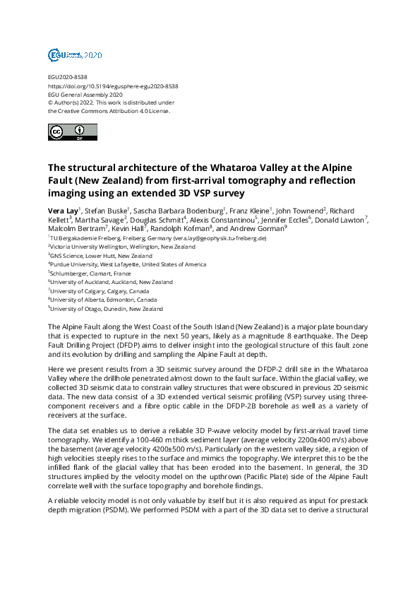(PDF) The structural architecture of the Whataroa Valley at the Alpine ...