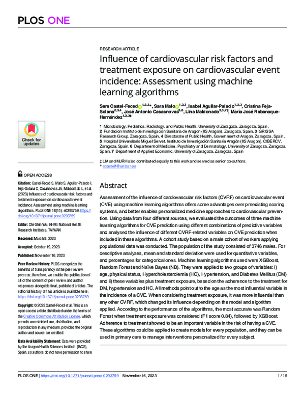 (PDF) Influence of cardiovascular risk factors and treatment exposure on cardiovascular event ...