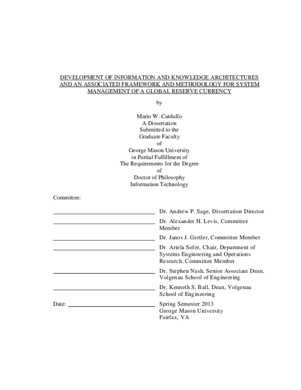 (PDF) Development of Information and Knowledge Architectures and an Associated Framework and ...