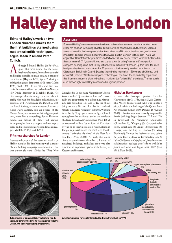 (PDF) Halley and the London Queen Anne Churches
