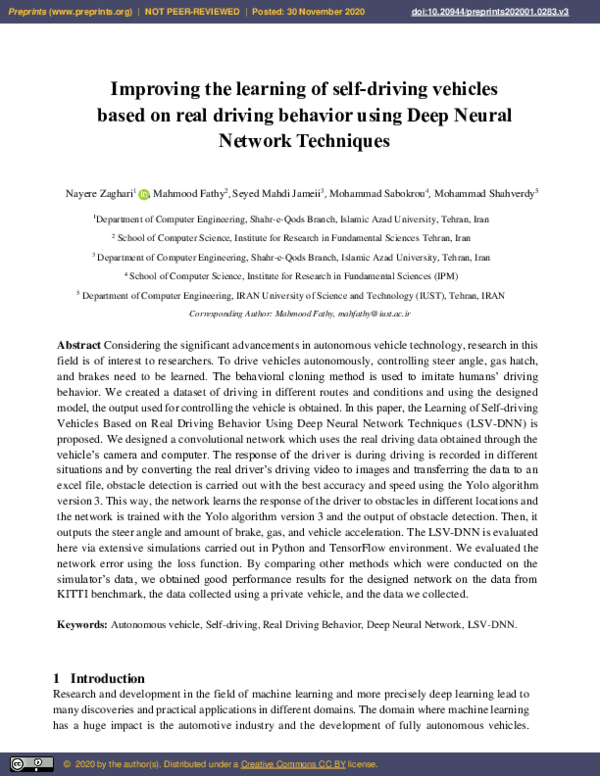 (PDF) Improving the learning of self-driving vehicles based on real ...