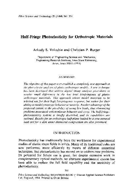 (PDF) Half-fringe photoelasticity for orthotropic materials