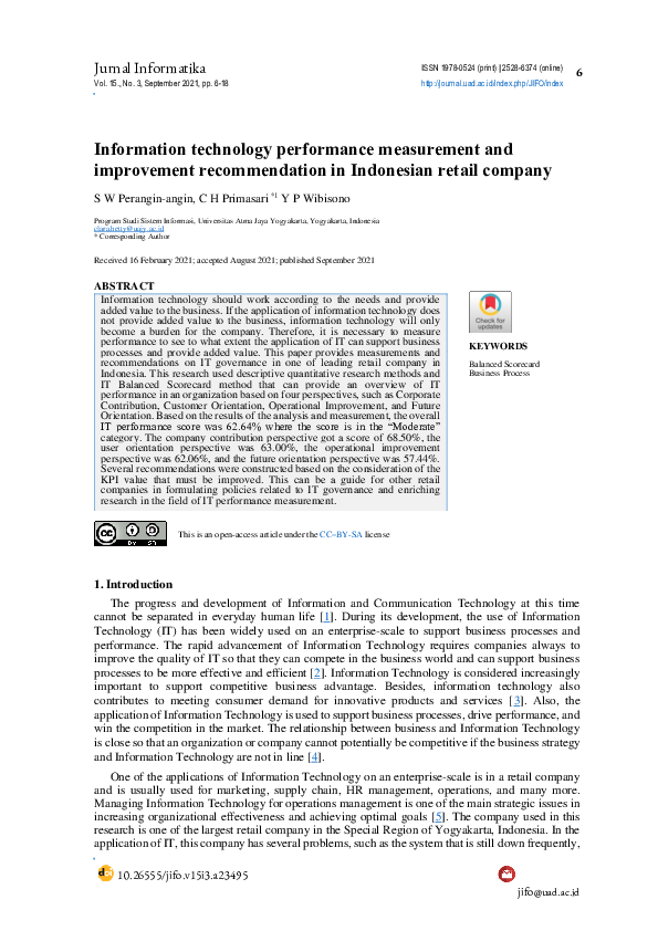 (PDF) Information technology performance measurement and improvement ...