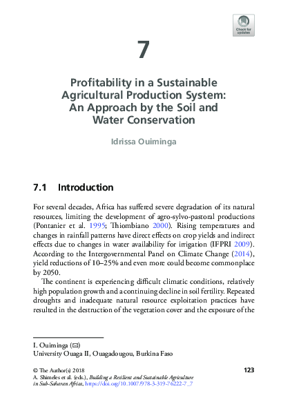 (PDF) Profitability in a Sustainable Agricultural Production System: An Approach by the Soil and ...