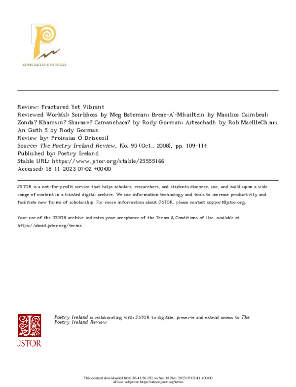 (PDF) Soirbheas by Meg Bateman Breac-A'-Mhuiltein by Maoilios Caimbeul ...