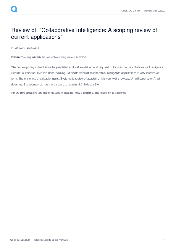 (PDF) Review of: "Collaborative Intelligence: A scoping review of ...