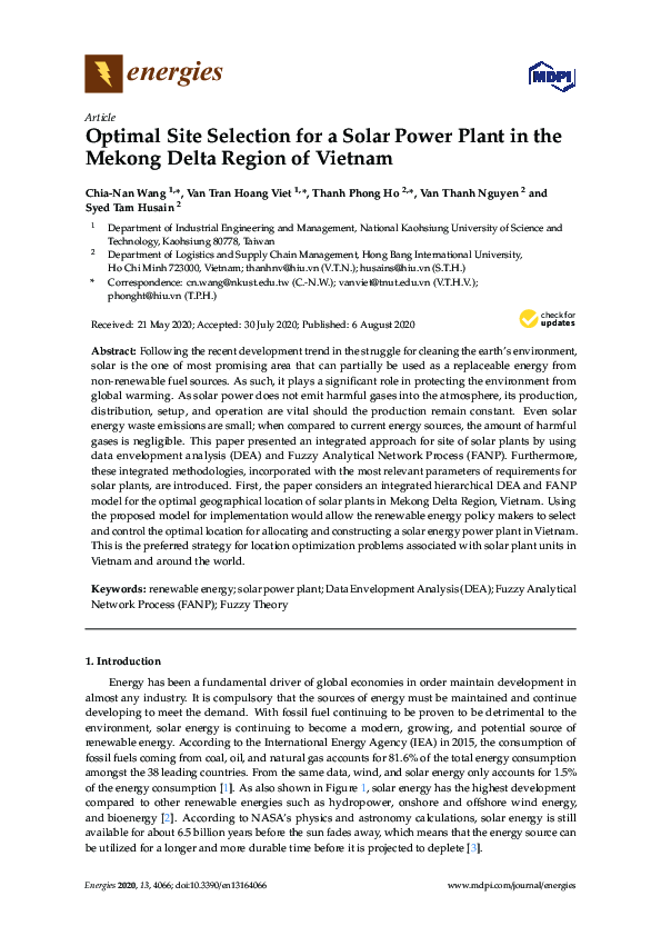 (PDF) Optimal site selection for a solar power plant in Iran via the Analytic Hierarchy Process ...