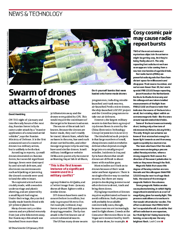 (PDF) Swarm of drones attacks airbase