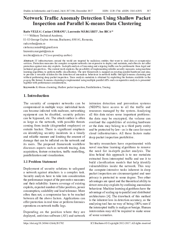 (PDF) Network Traffic Anomaly Detection Using Shallow Packet Inspection ...
