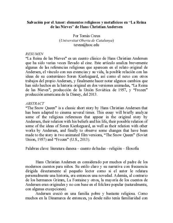 (PDF) Salvación por el Amor: elementos religiosos y metafísicos en "La ...