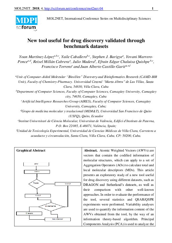 (PDF) New tool useful for drug discovery validated through benchmark ...